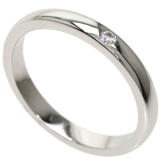 Tiffany & Co. | Jewelry | Tiffany Stacking Band Ring Elsa Peretti P Diamond Platinum Pt95 Ladies ...